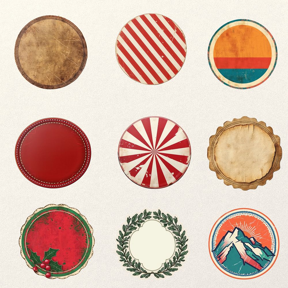 Retro round label design element | Free Photo - rawpixel