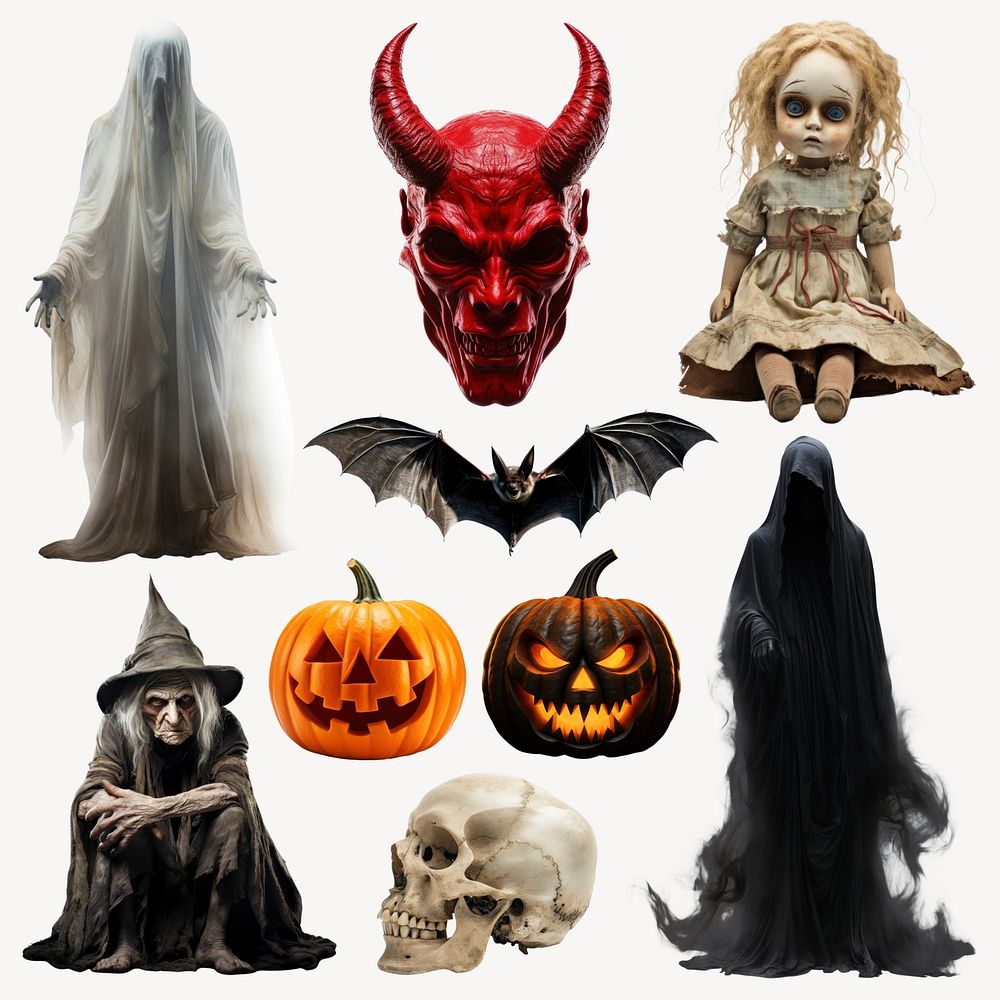 Halloween horror design element set | Free Photo - rawpixel