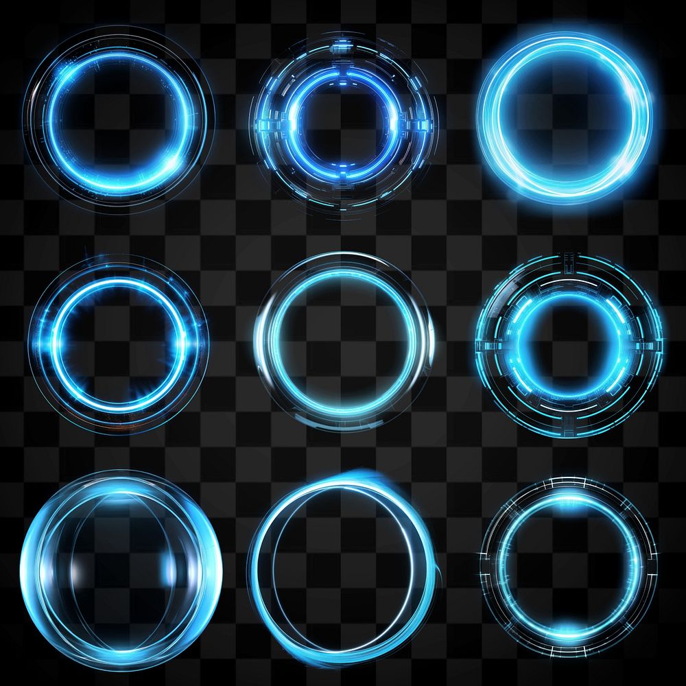 Glowing blue neon circle design | Free Photo - rawpixel