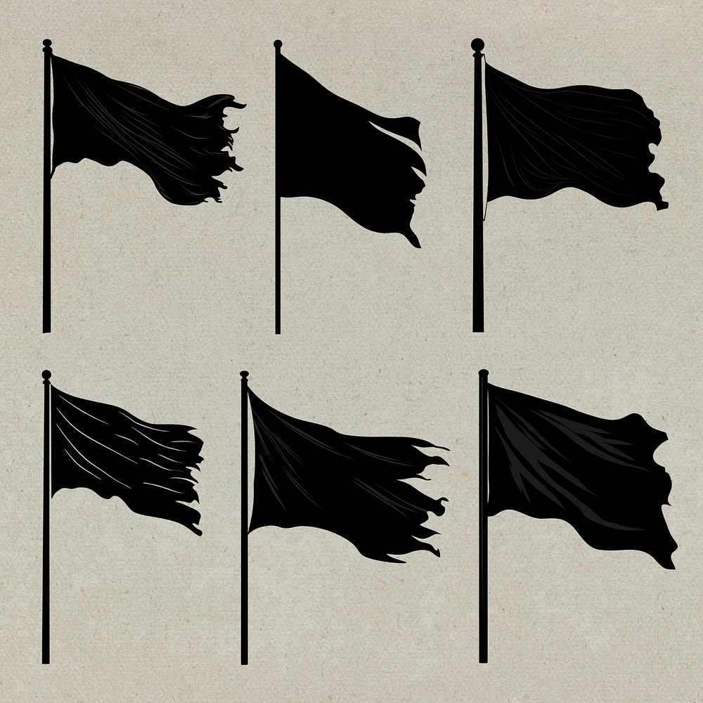 Waving flag silhouette design element | Premium PSD - rawpixel