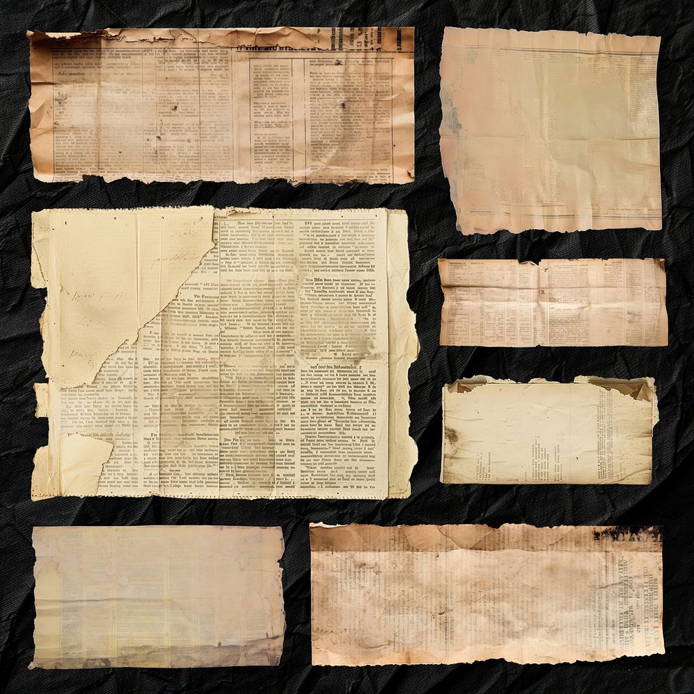 Vintage newspaper design element set | Free Photo - rawpixel