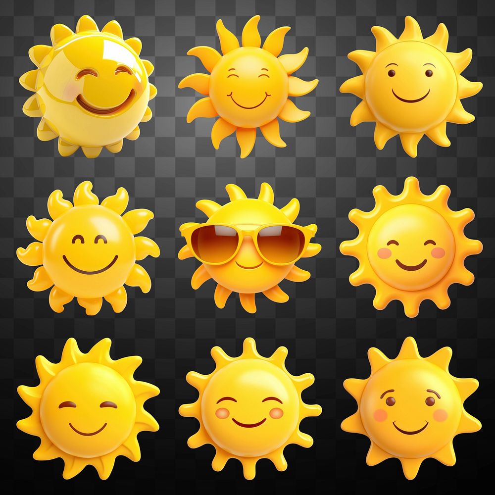 3d smiling sun design element | Free Photo - rawpixel