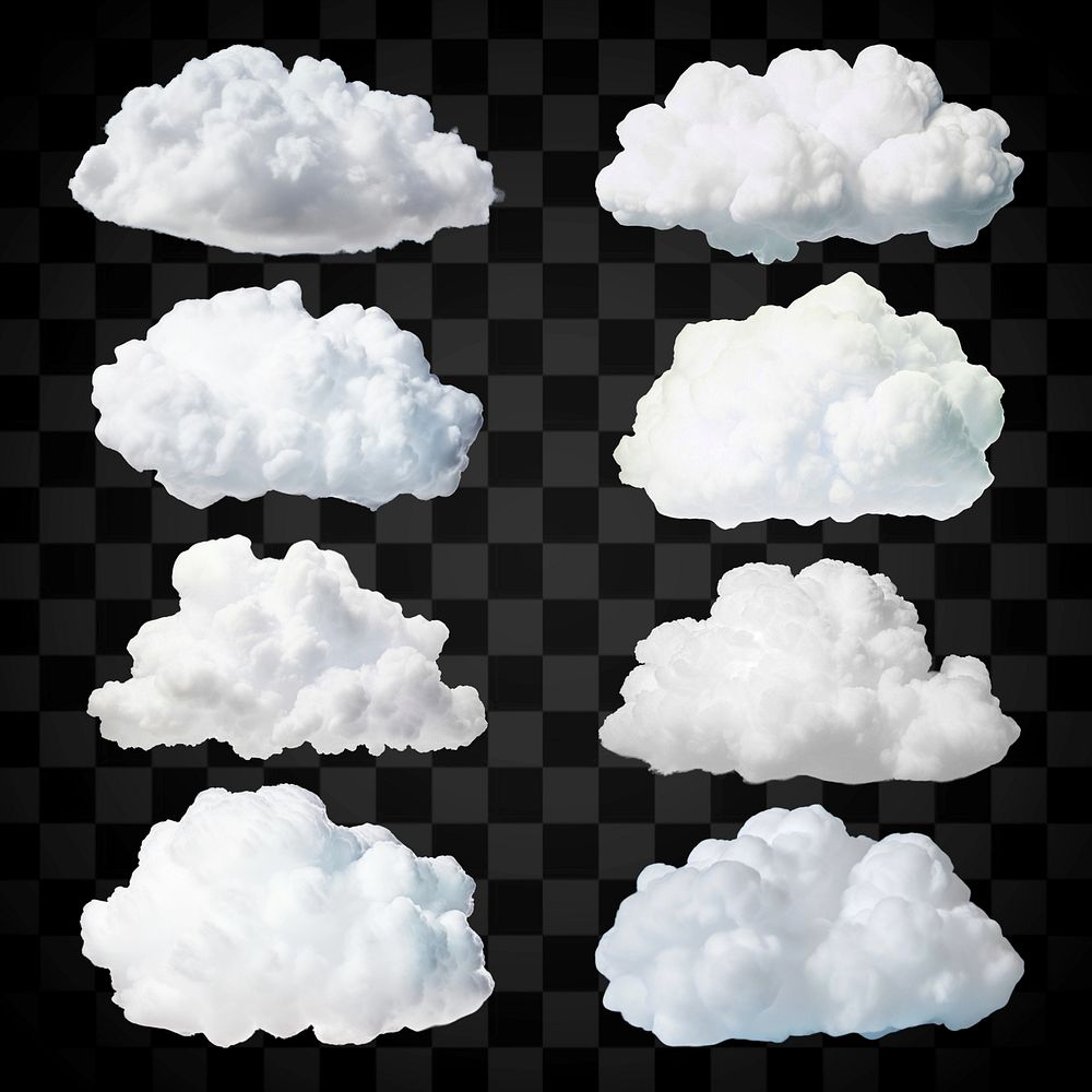 White cloud design element set | Free Photo - rawpixel