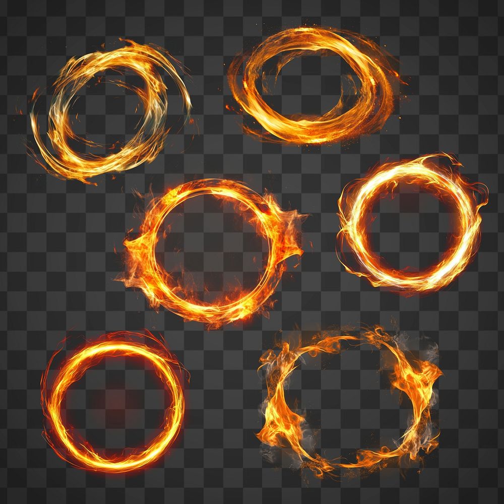 Flame circle frame design element | Free Photo - rawpixel