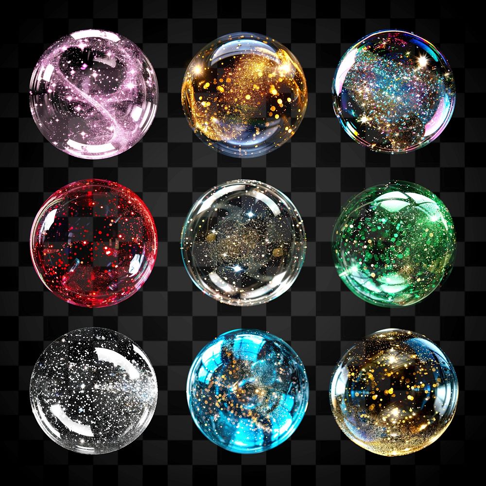 Glitter transparent bubble design element | Free Photo - rawpixel