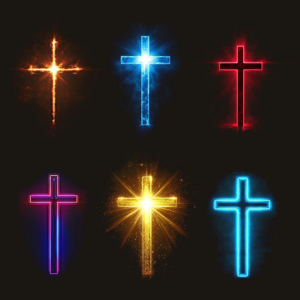 Radiant cross religious design element | Free Photo - rawpixel