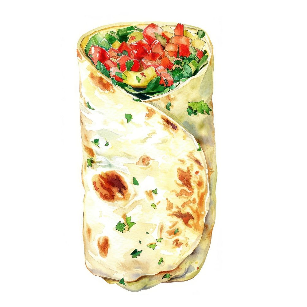An isolated burrito food illustration | Free Photo Illustration - rawpixel