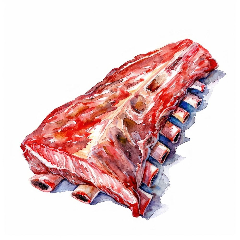 An isolated raw rib food | Free Photo Illustration - rawpixel