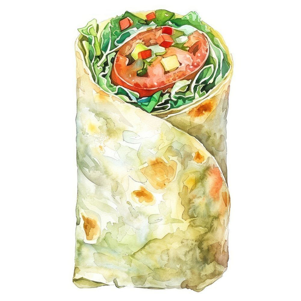 An isolated burrito food illustration | Free Photo Illustration - rawpixel