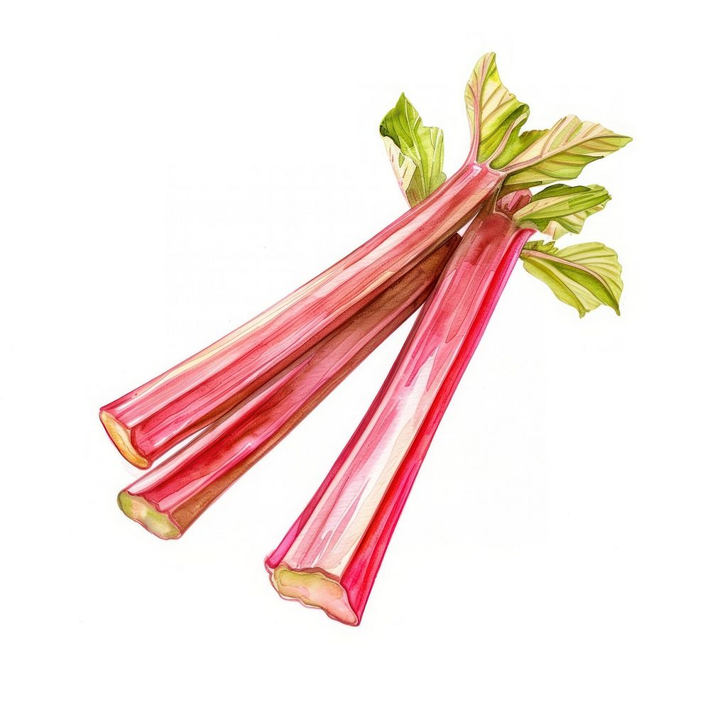 An isolated fresh rhubarb illustration | Free Photo Illustration - rawpixel