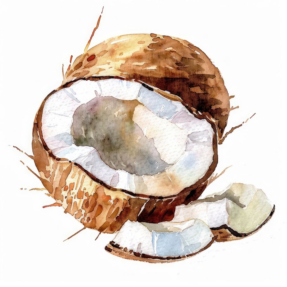 An isolated fresh peel coconut | Free Photo Illustration - rawpixel