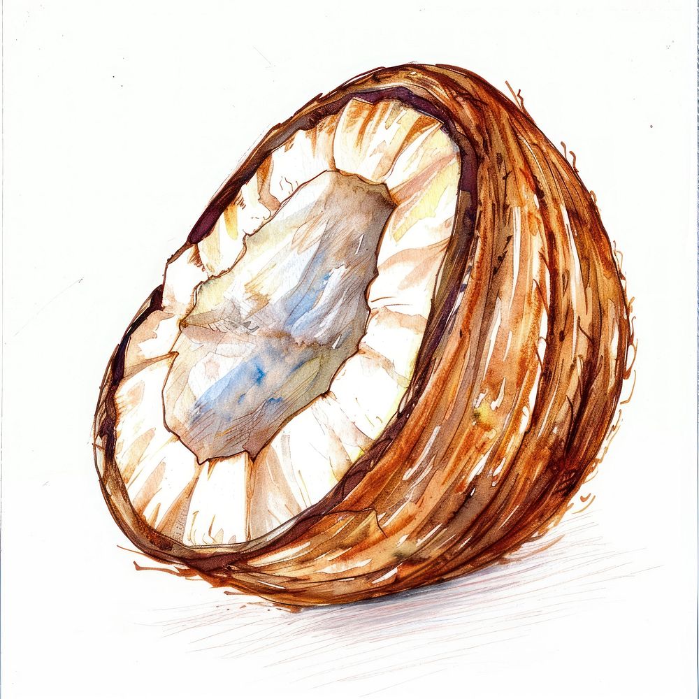 An isolated fresh peel coconut | Free Photo Illustration - rawpixel