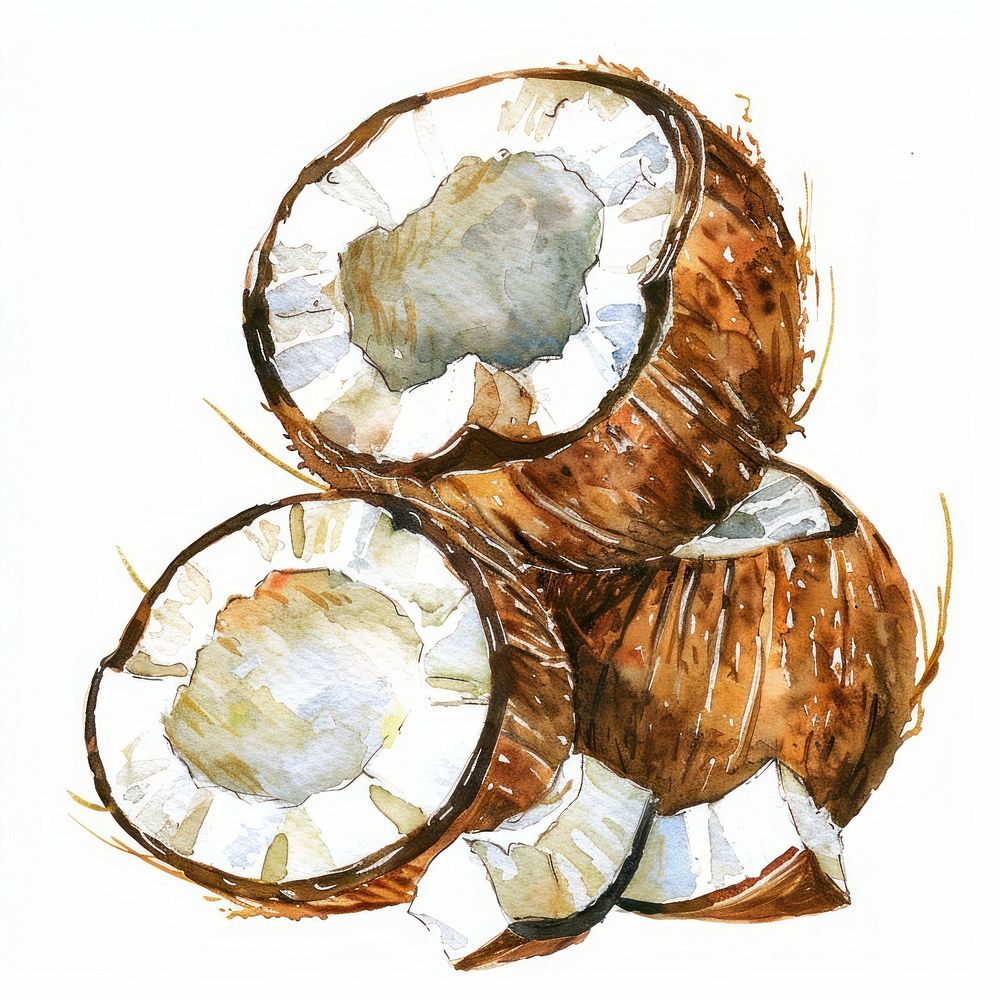 An isolated fresh peel coconut | Free Photo Illustration - rawpixel