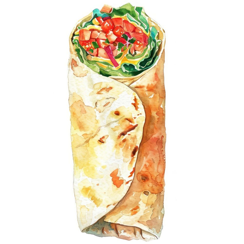 An isolated burrito food illustration | Free Photo Illustration - rawpixel