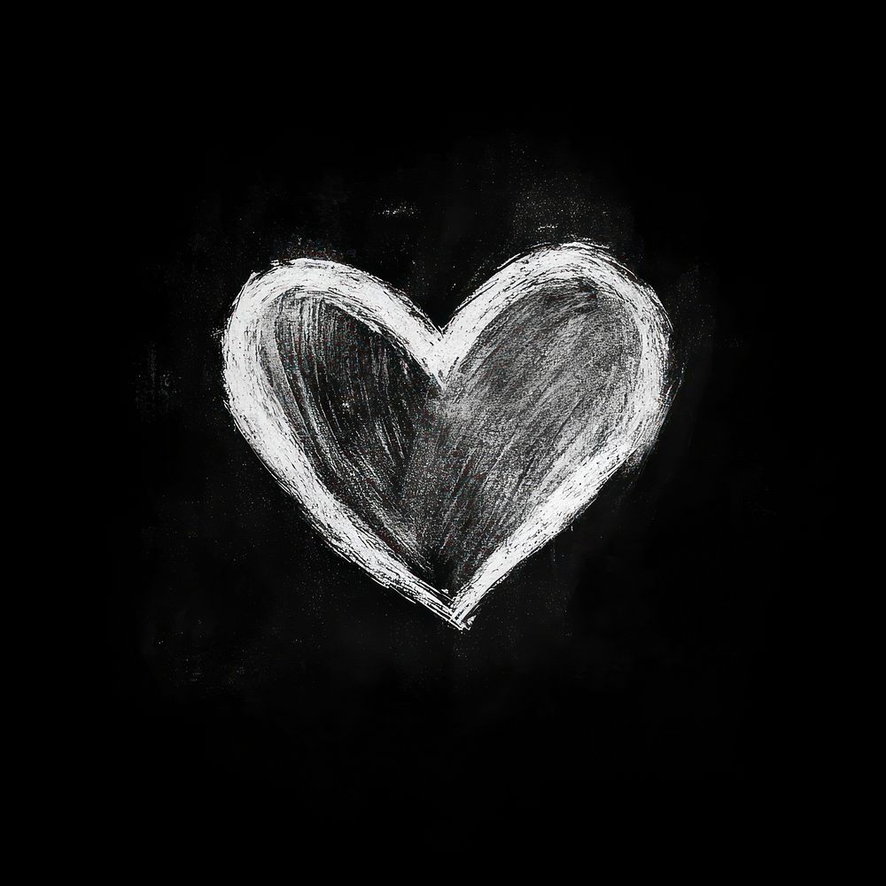 white heart symbol drawing illustration | Free Photo Illustration ...