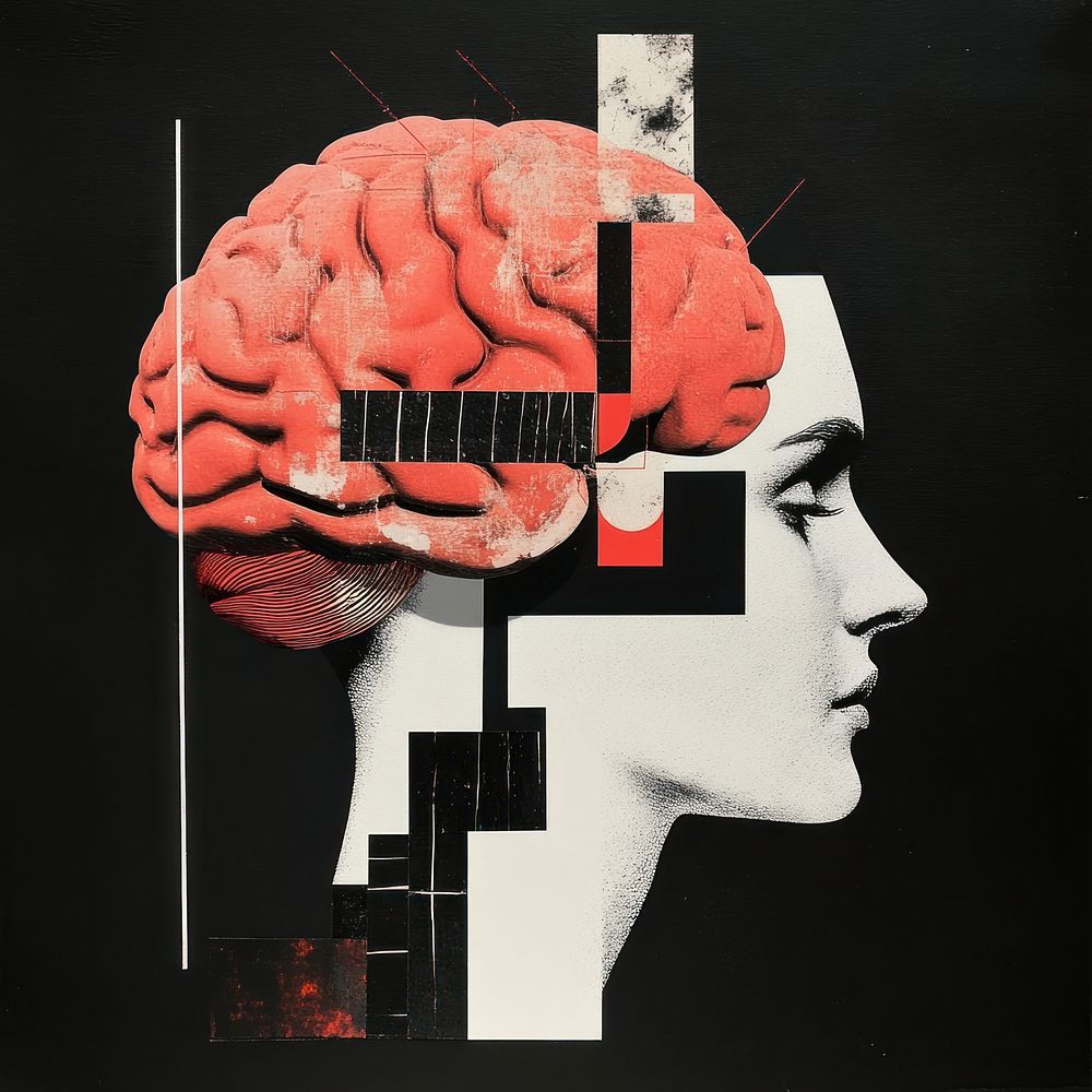 A brain illustration collage modern. | Free Photo Illustration - rawpixel
