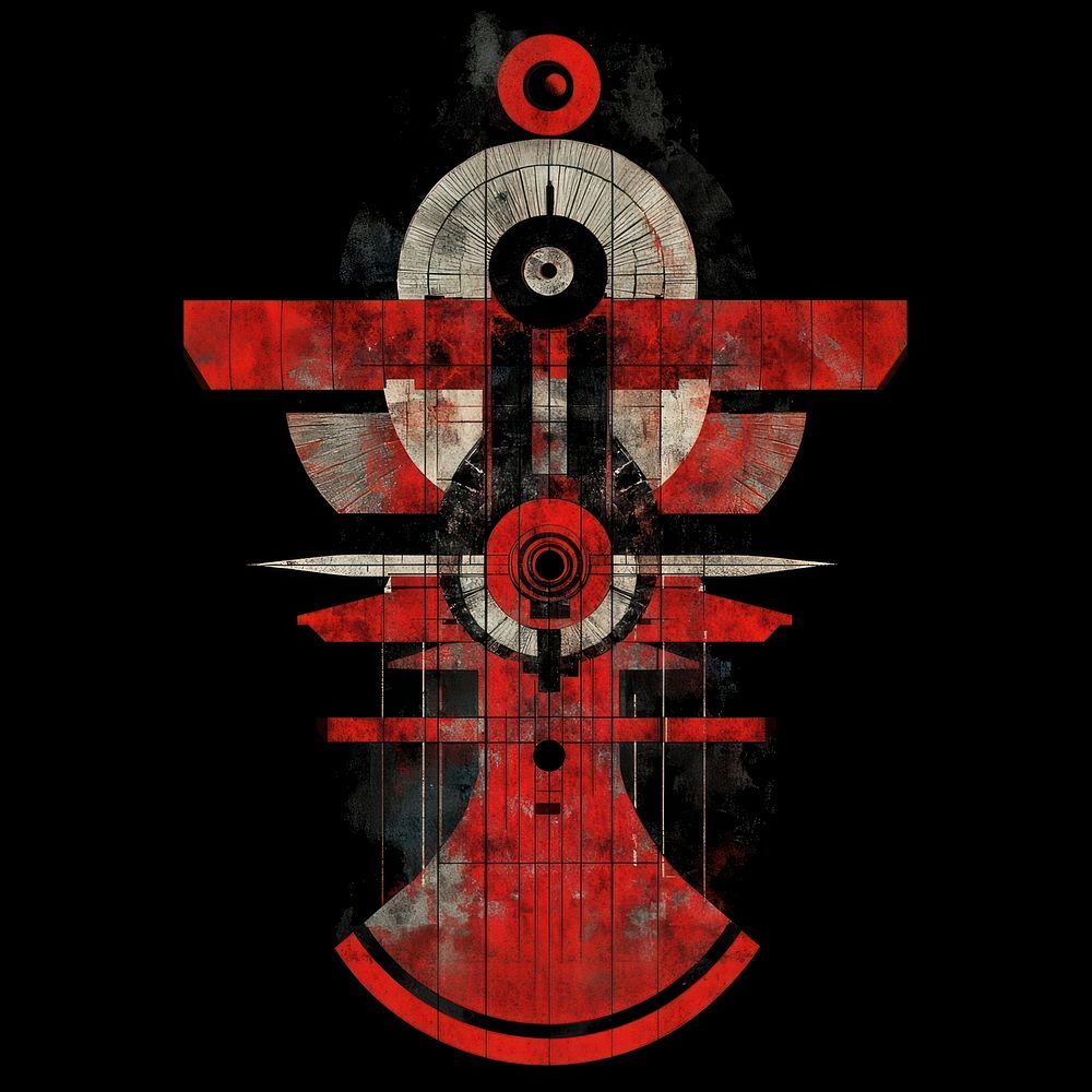A cult symbol black red. | Free Photo Illustration - rawpixel
