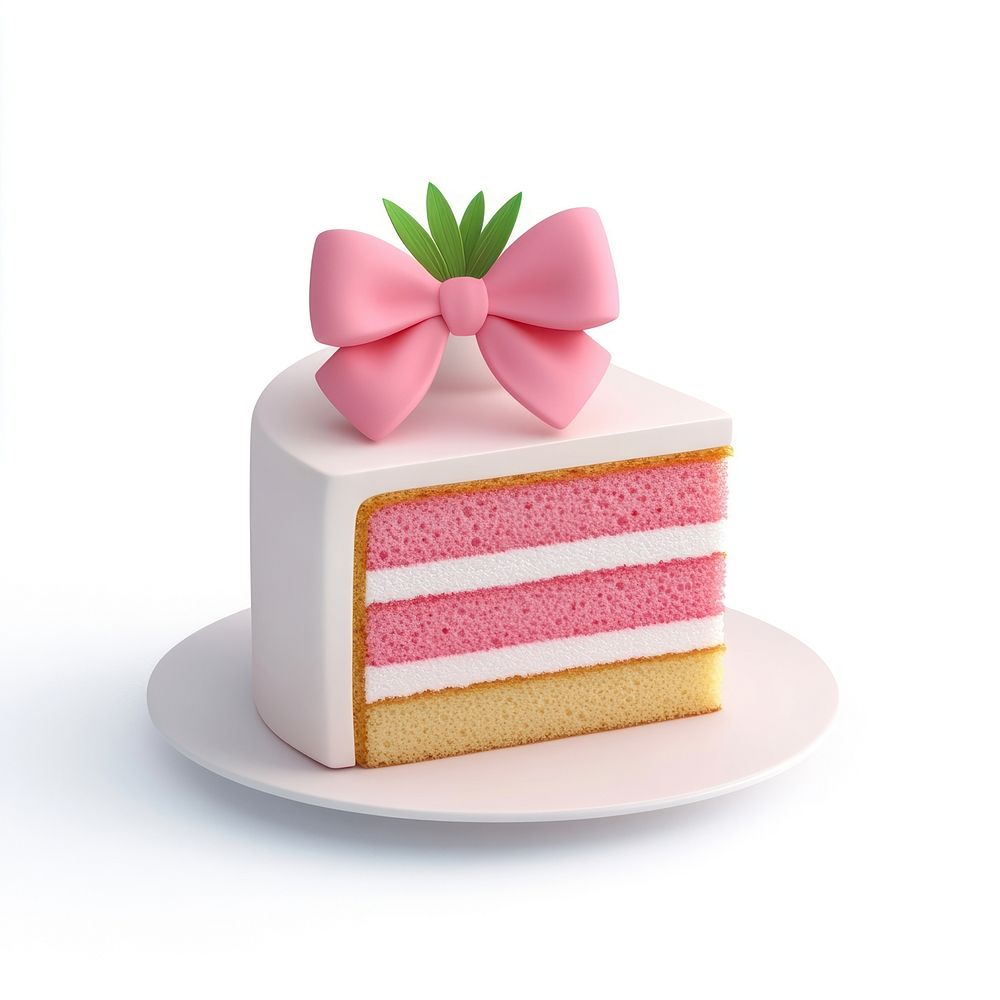 3d coquette cake illustration dessert | Free Photo Illustration - rawpixel