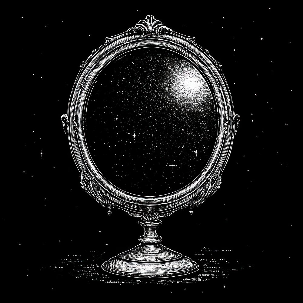 Scrying mirror illustration vintage photography. | Free Photo ...