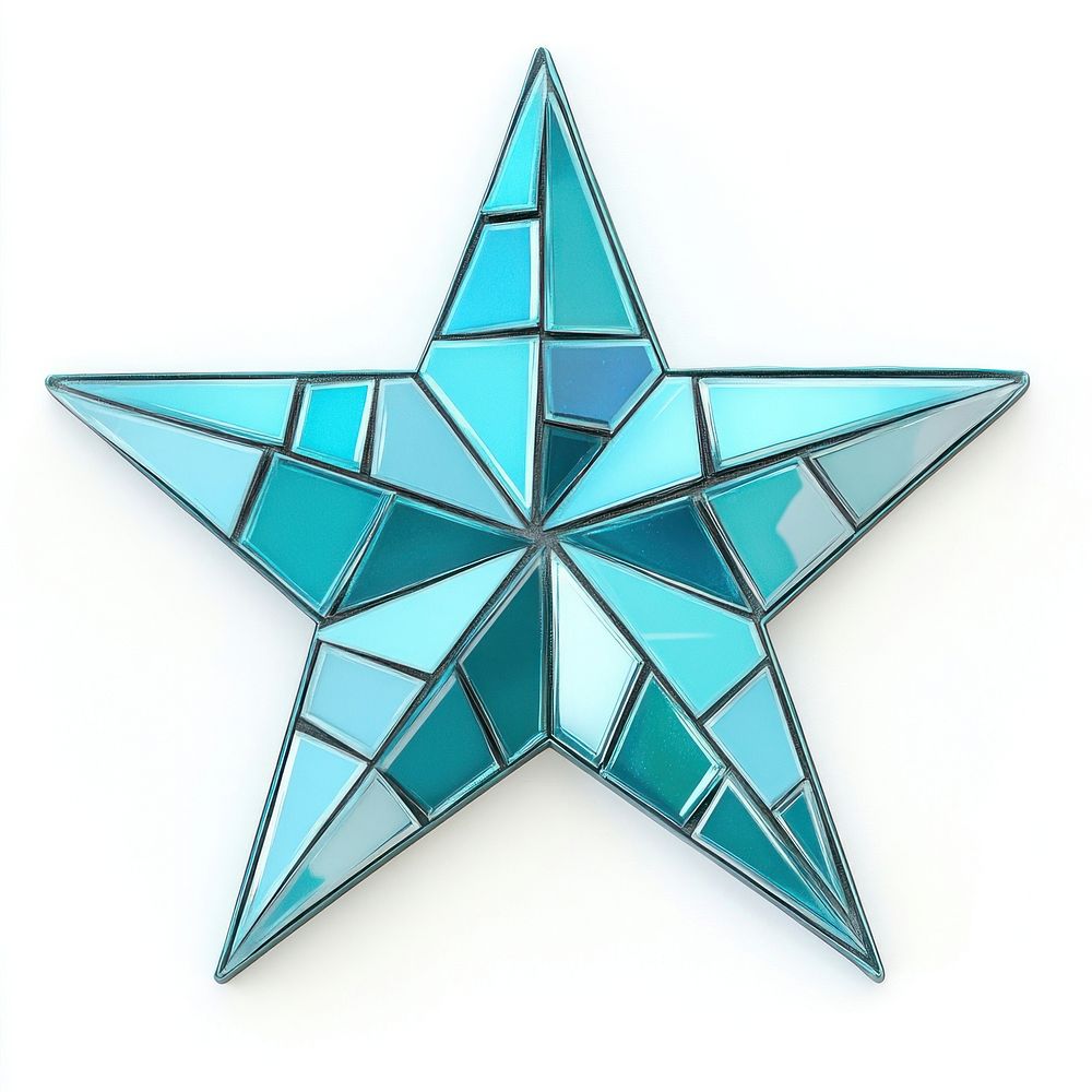Turquoise Star turquoise design mosaic. | Free Photo Illustration ...