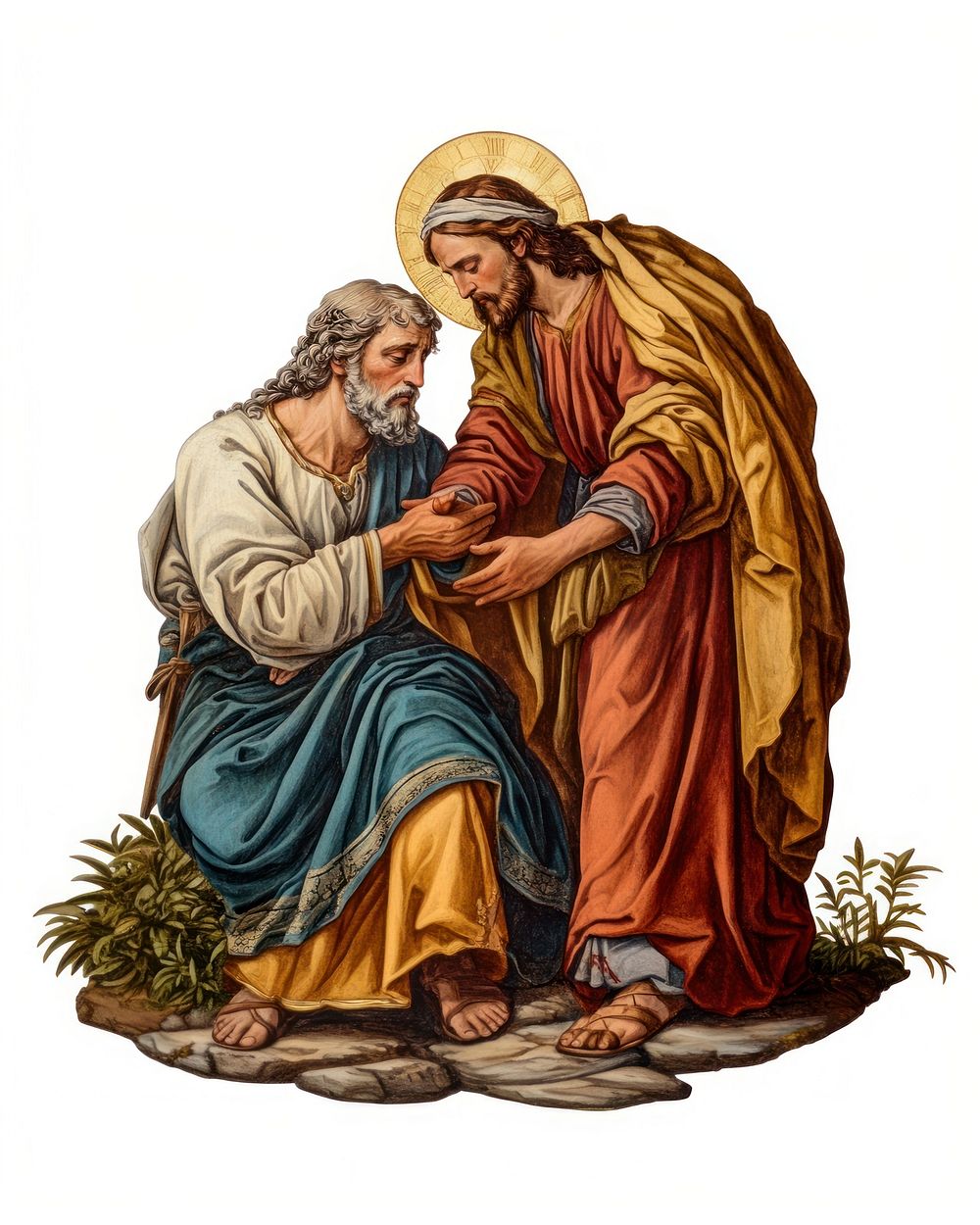 Jesus healing blind man art | Free Photo Illustration - rawpixel