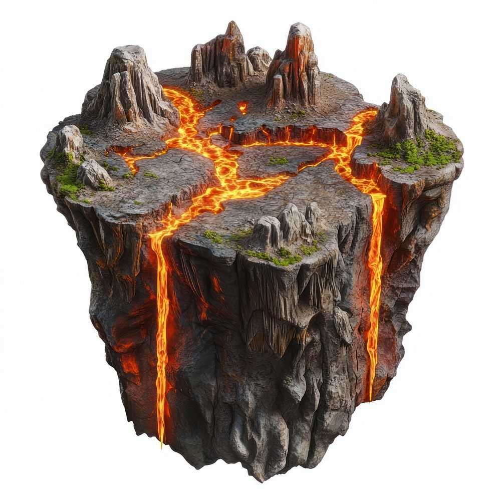 Volcanic island volcano terrain lava. | Free Photo Illustration - rawpixel