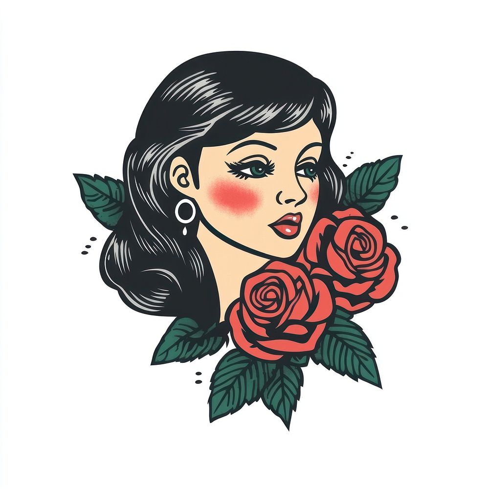 Women and tear and roses | Free Photo Illustration - rawpixel