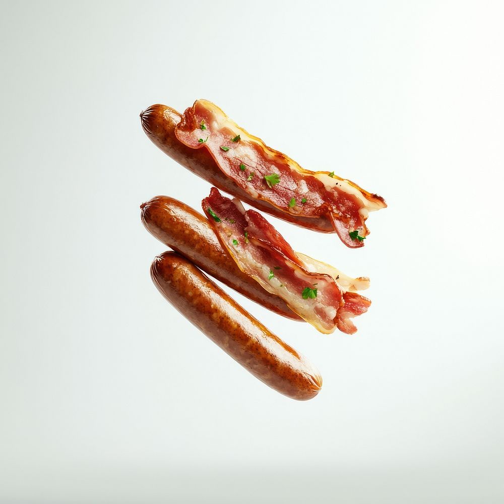 Sausages food floating meat. | Free Photo - rawpixel