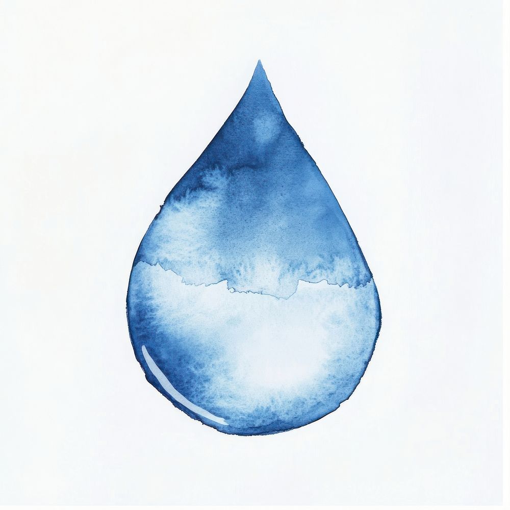 Watercolor droplet artistic blue illustration. | Free Photo ...
