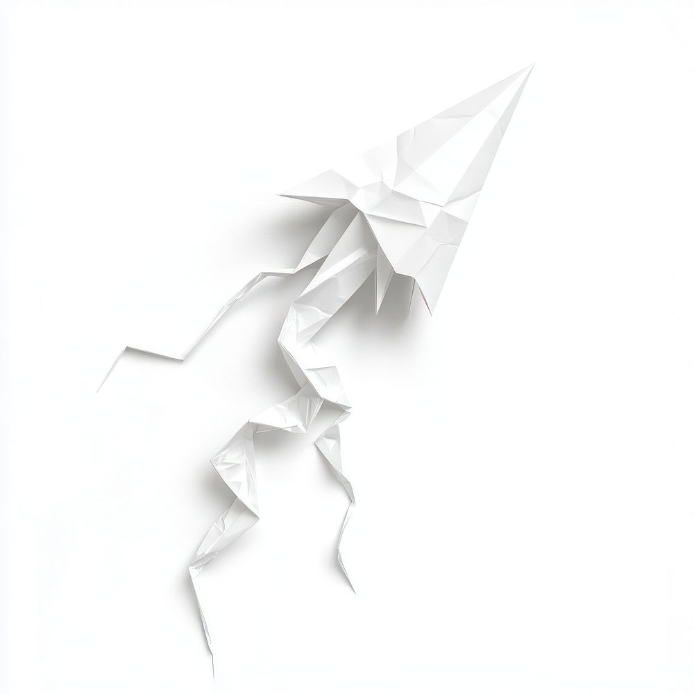 Thunder paper origami white. | Free Photo Illustration - rawpixel