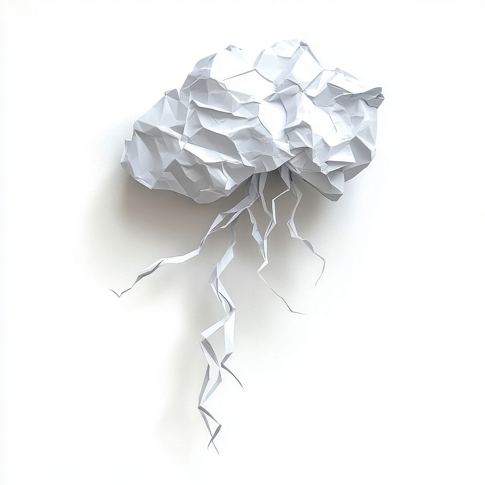 Thunder paper origami art. | Free Photo Illustration - rawpixel