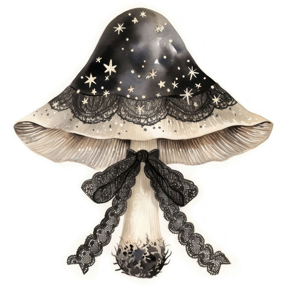 Mushroom illustration lace art. | Free Photo Illustration - rawpixel