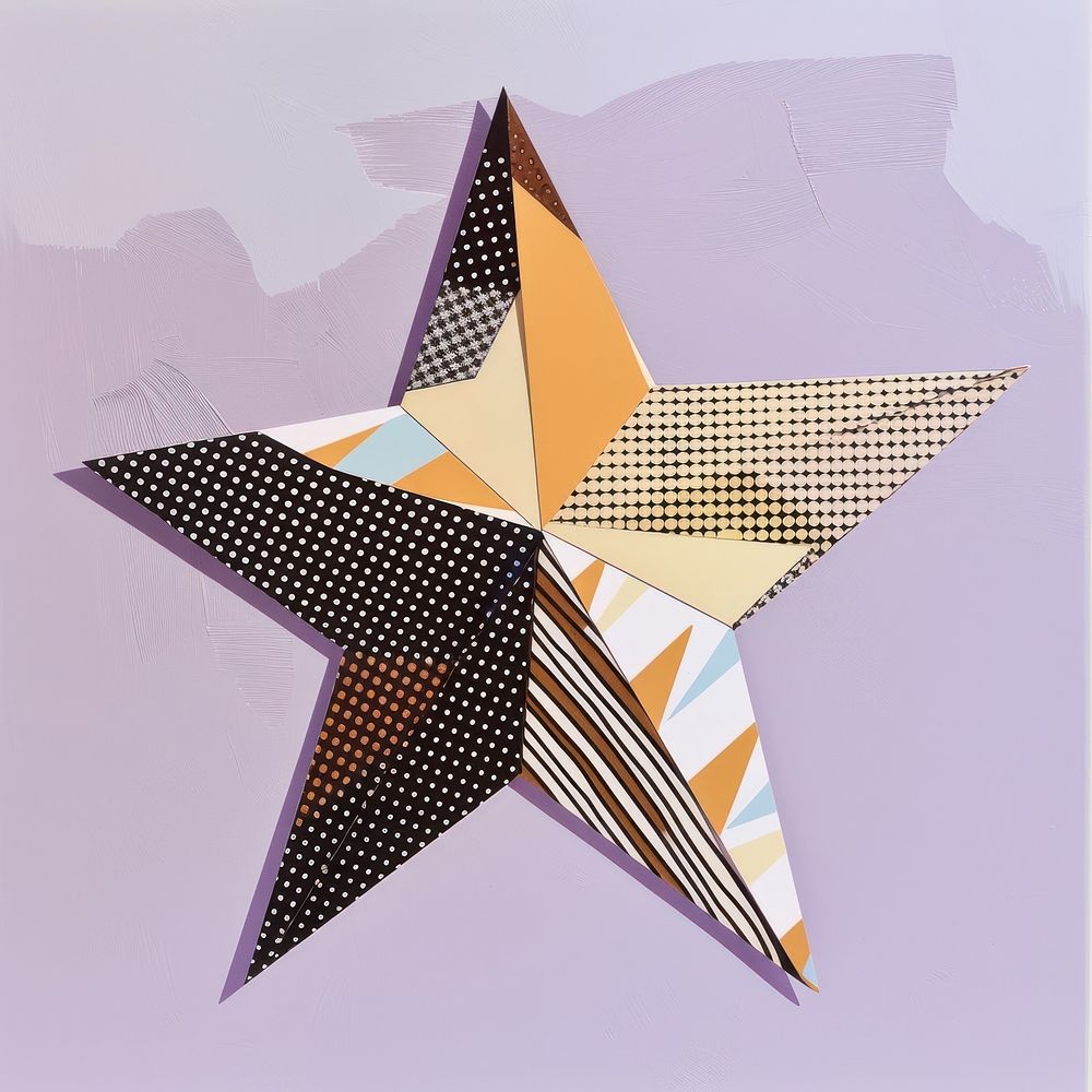 star retro paper collage illustration | Free Photo Illustration - rawpixel