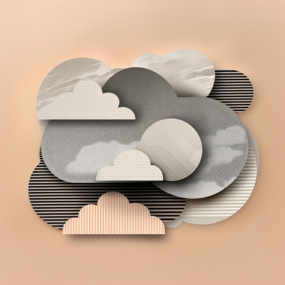 Cloud retro paper collage illustration | Free Photo Illustration - rawpixel