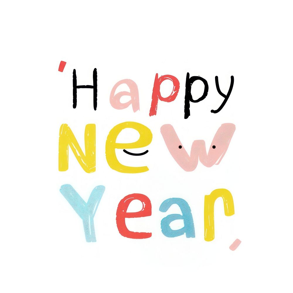 Happy text year new. | Free Photo Illustration - rawpixel