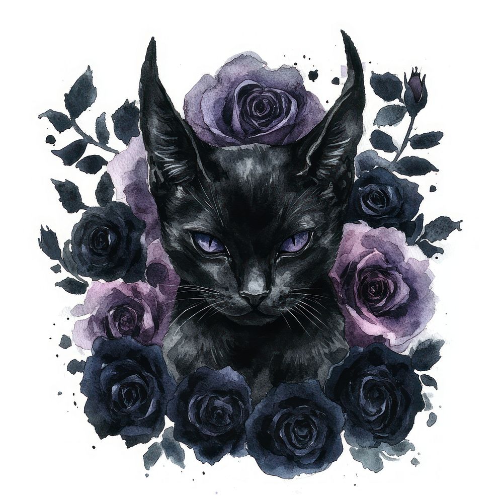 Black cat devil art illustration | Free Photo Illustration - rawpixel