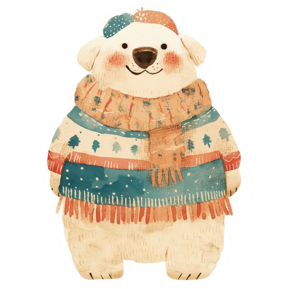 Smile dog standing winter clothes | Free Photo Illustration - rawpixel