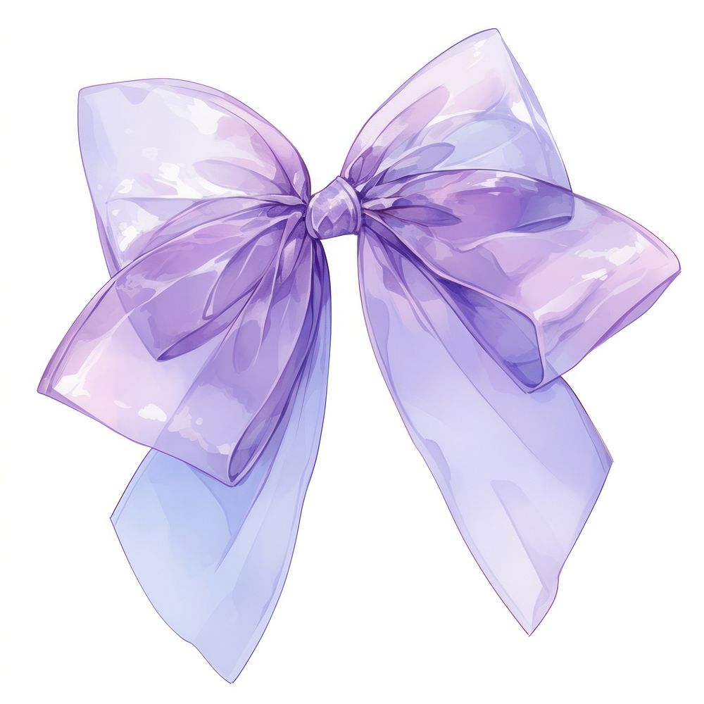 Purple coquette bow illustration ribbon | Free Photo Illustration ...