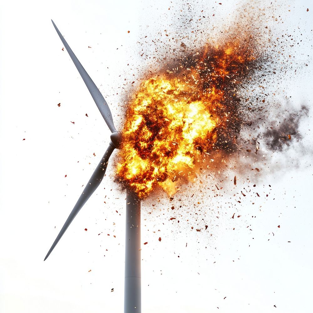 Turbine explosion fire wind. | Free Photo - rawpixel