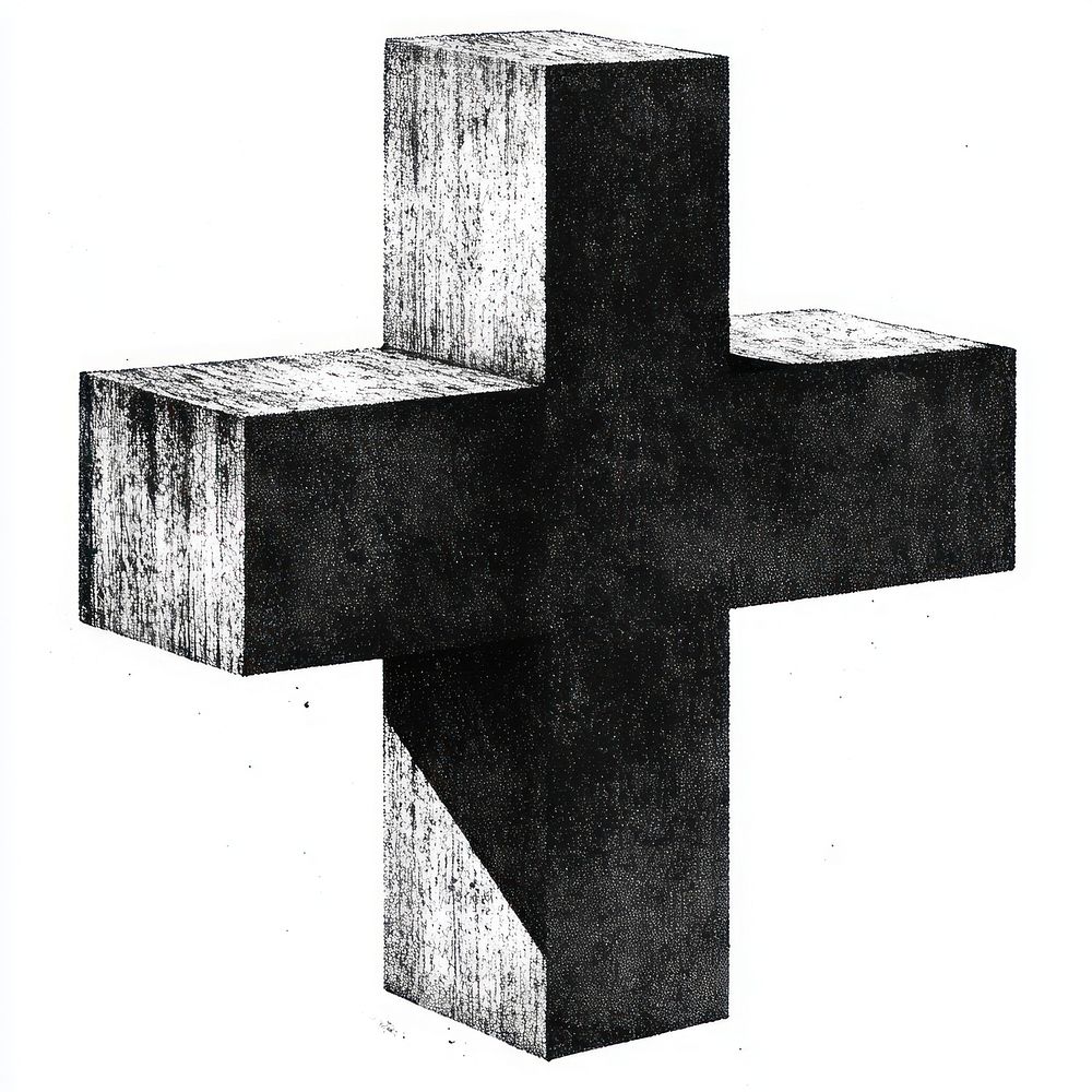 Cross icon retro photocopy stipple | Free Photo Illustration - rawpixel