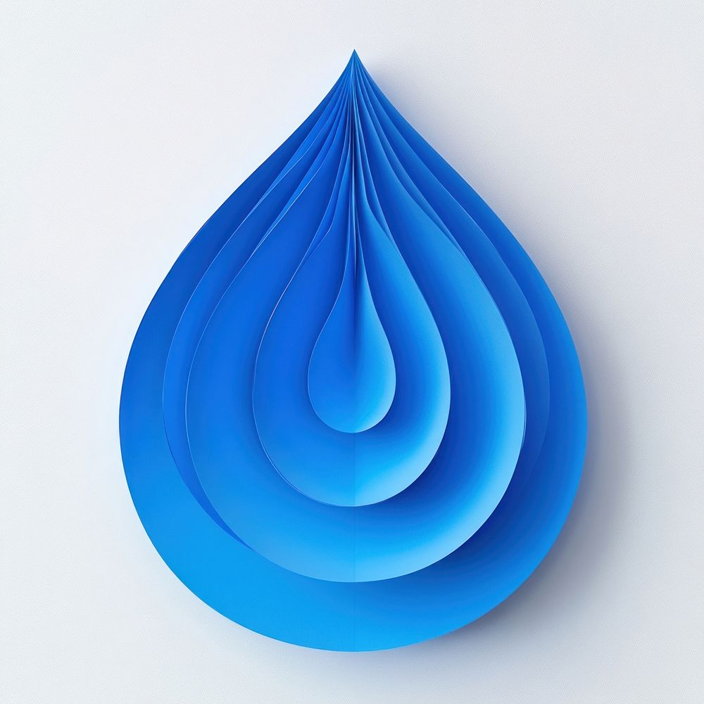3D blue raindrop paper droplet | Free Photo - rawpixel
