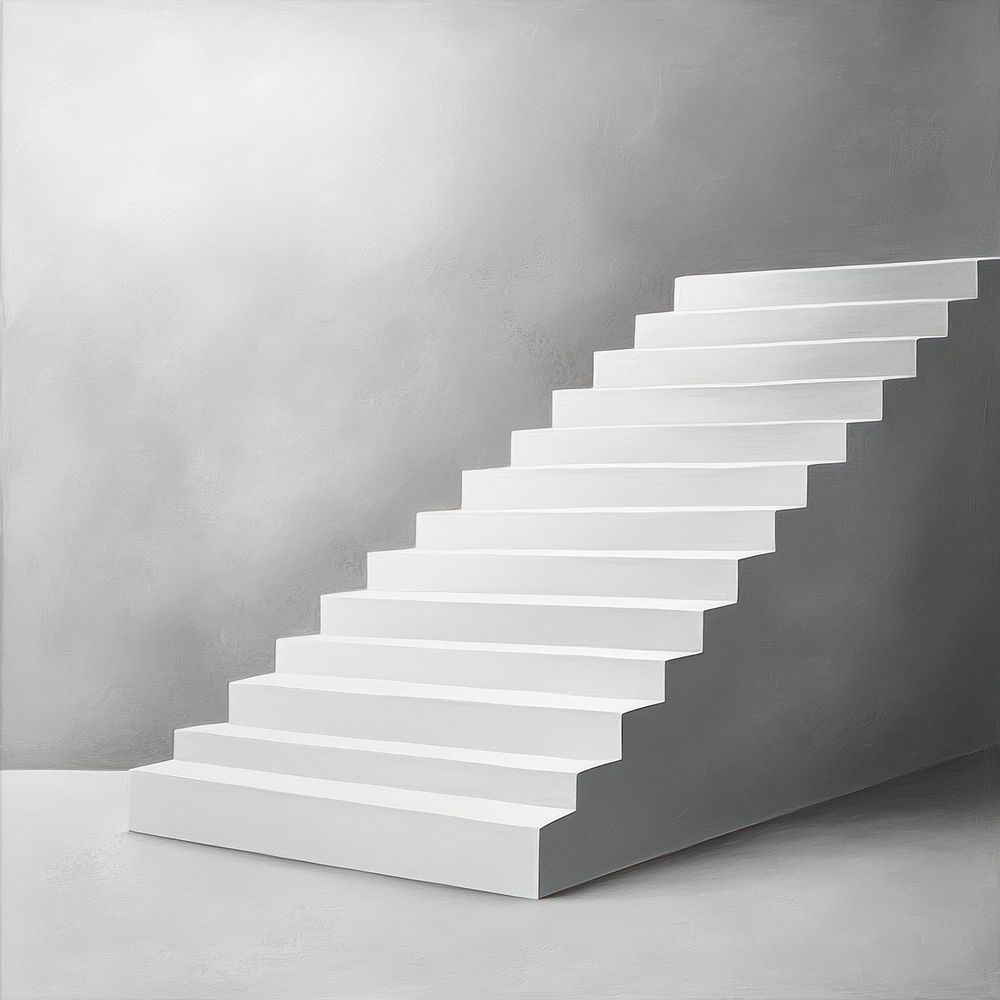 White stairs staircase architectural architecture. | Free Photo ...