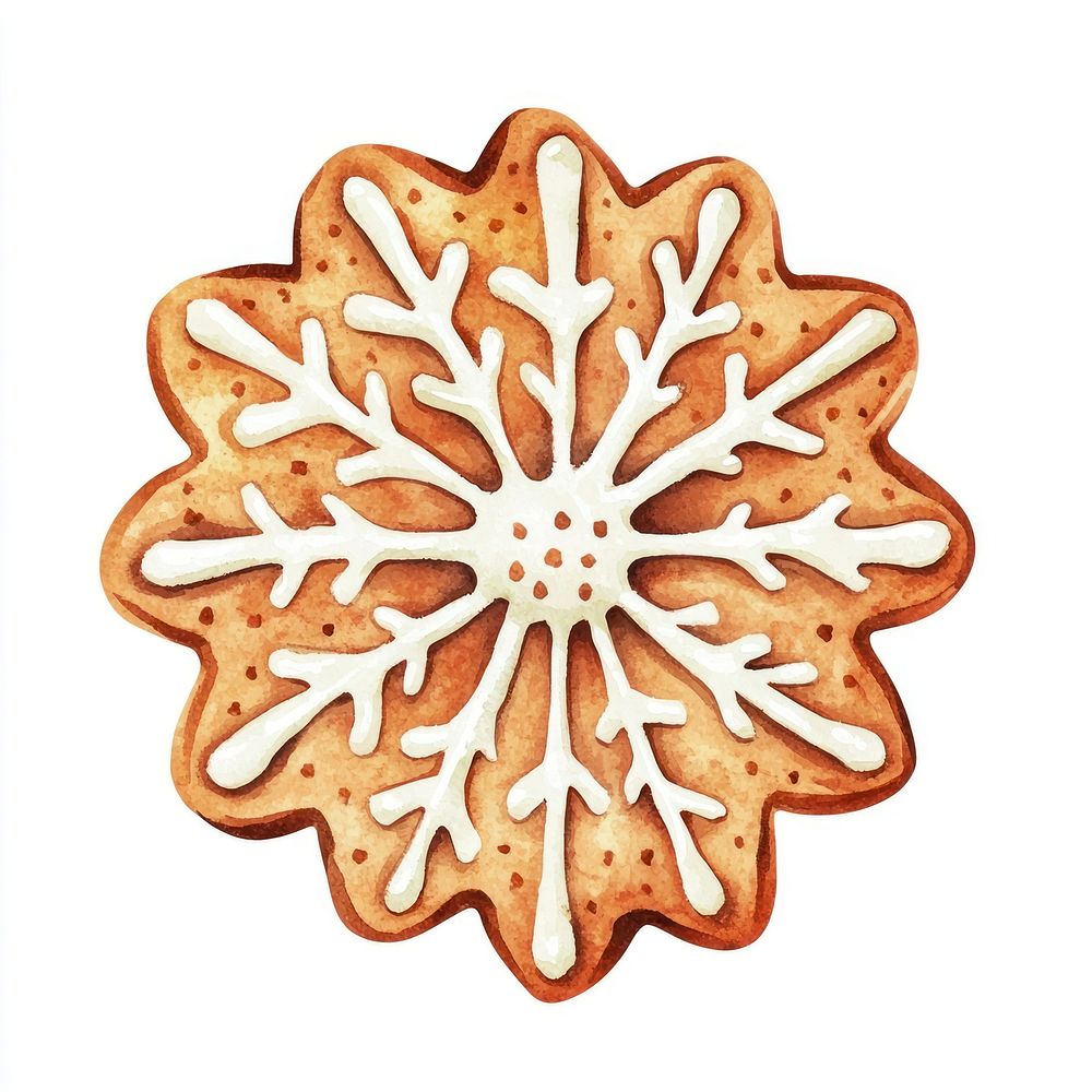 Gingerbread snowflake cookie icing illustration | Free Photo ...