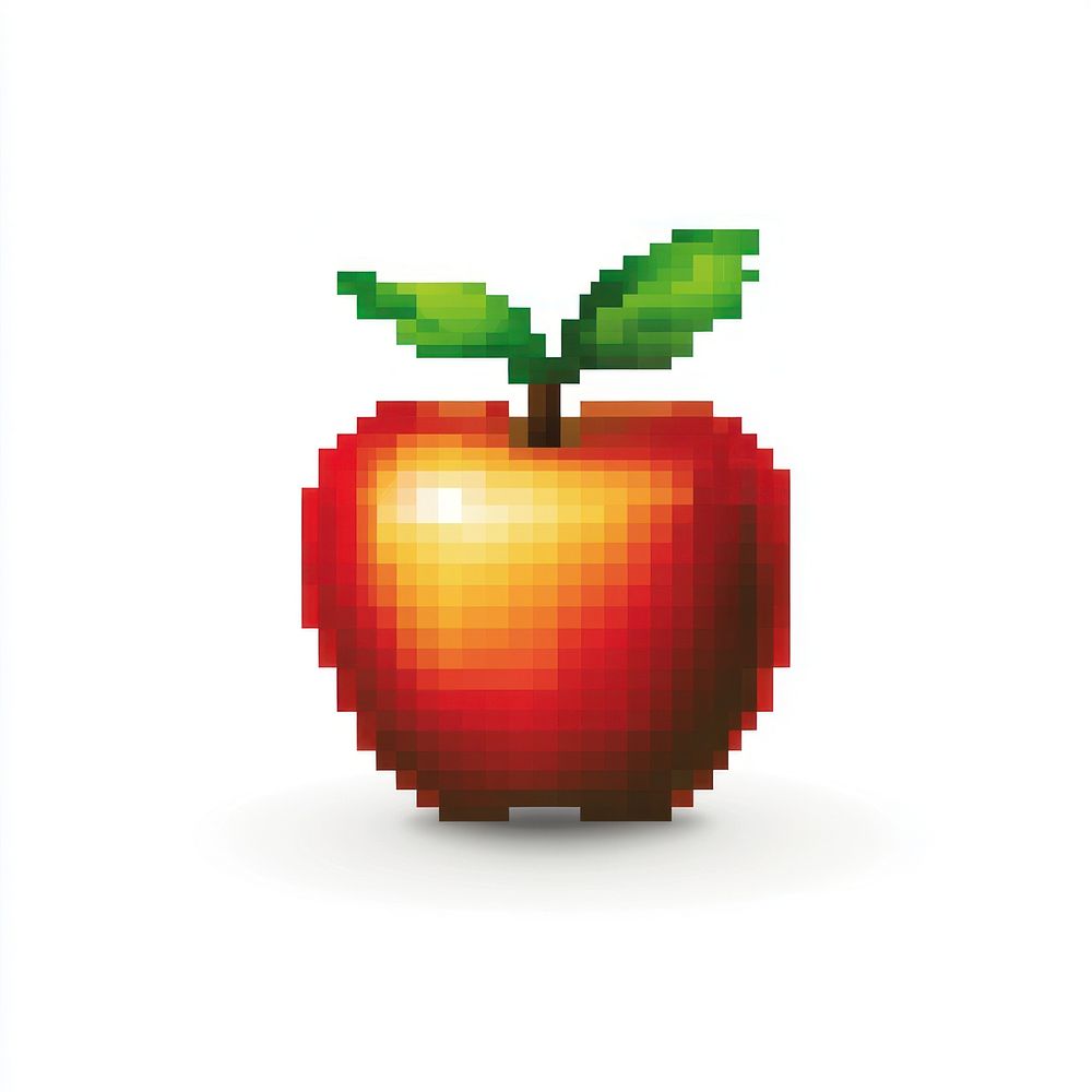 Six pixel apple icon illustration | Free Photo Illustration - rawpixel