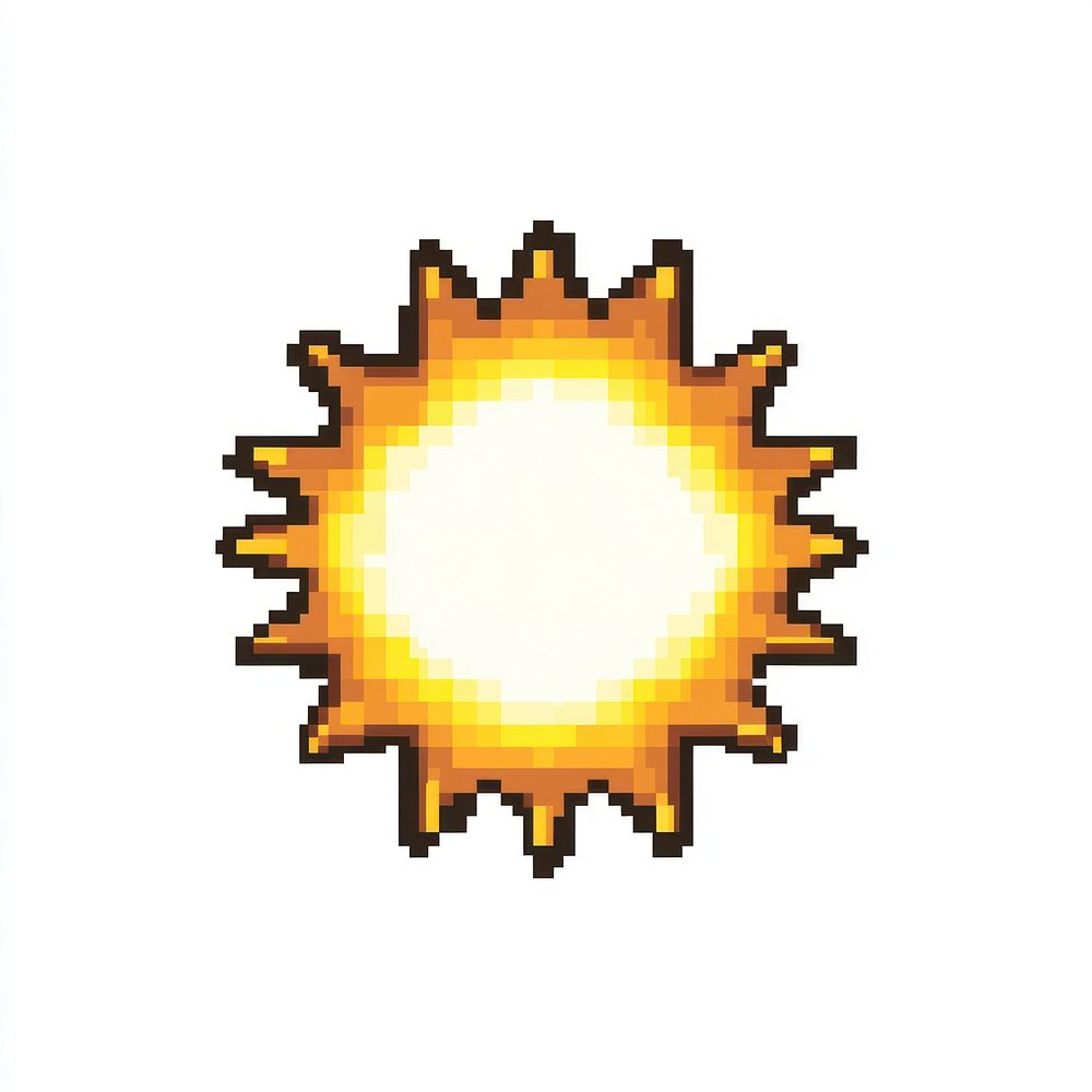 Six pixel sun icon illustration | Free Photo Illustration - rawpixel