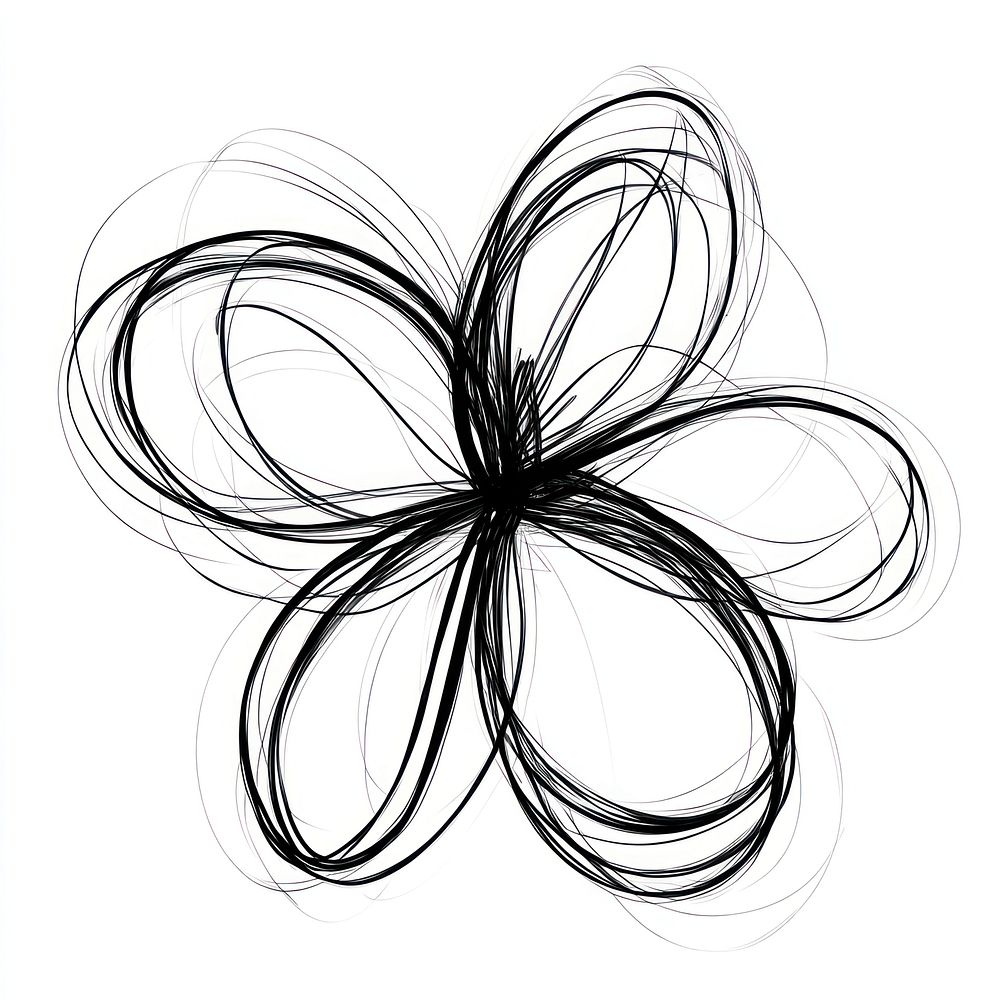 Simple flower scribble abstract drawing | Free Photo Illustration ...
