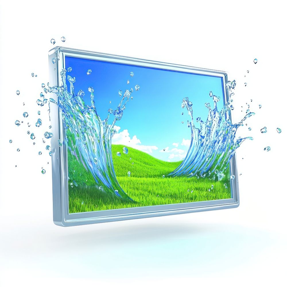 Thick monitor screen falling display | Free Photo Illustration - rawpixel