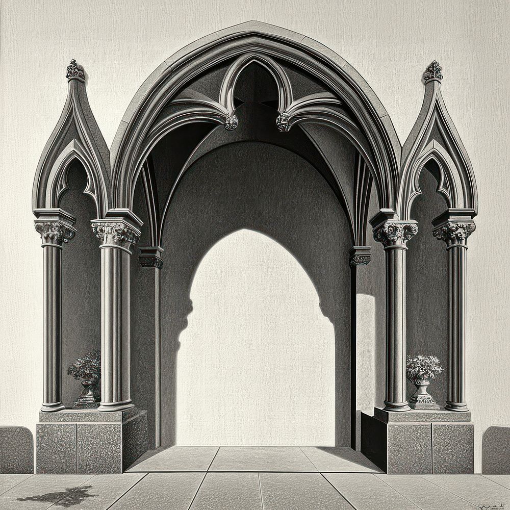 Traditional Gothic pointed arch architecture | Free Photo - rawpixel