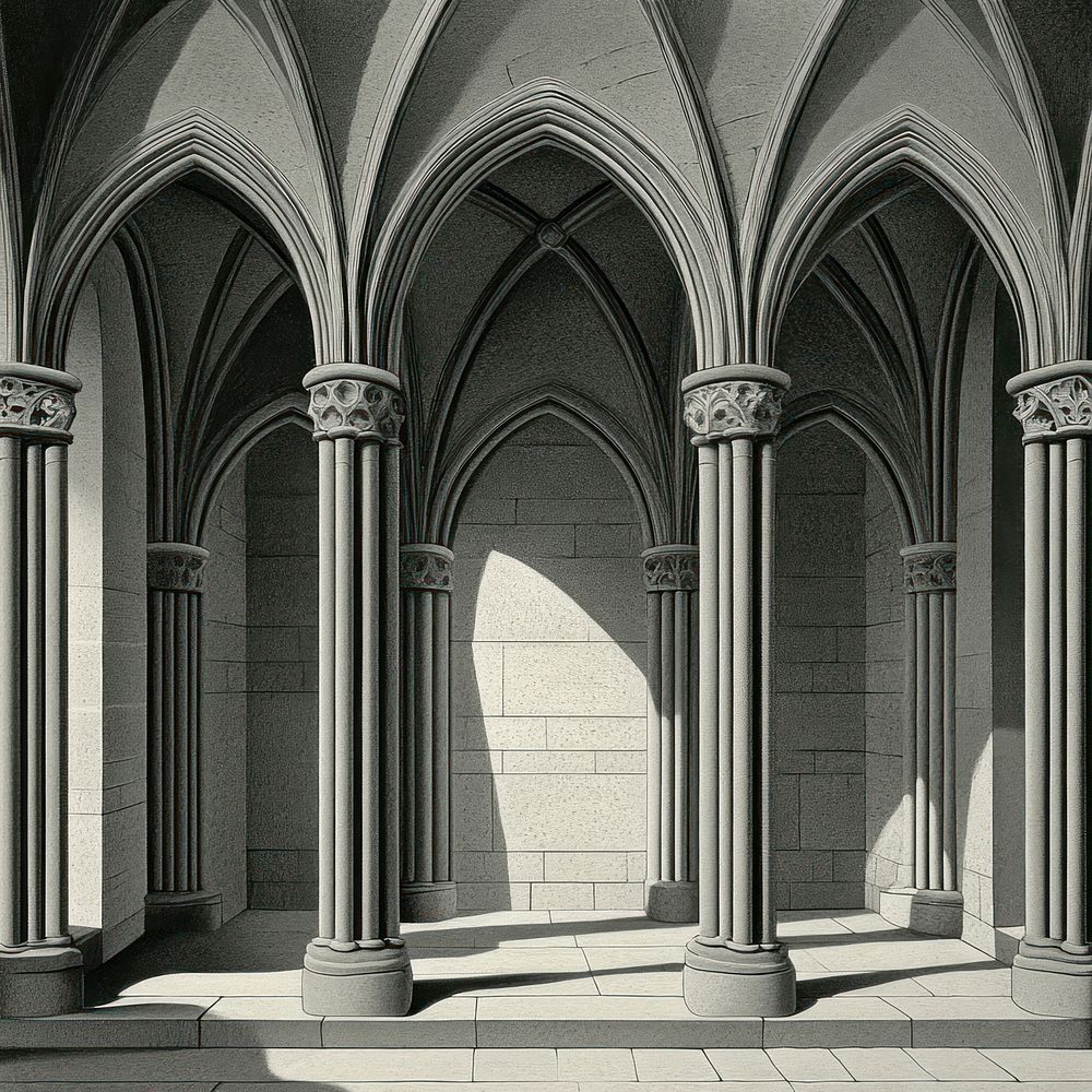 Traditional Gothic pointed arch columns | Free Photo - rawpixel