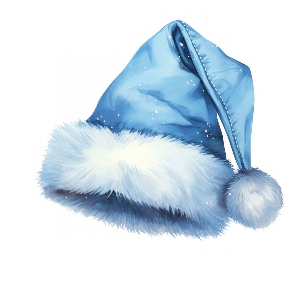 baby blue Santa hat illustration | Free Photo Illustration - rawpixel